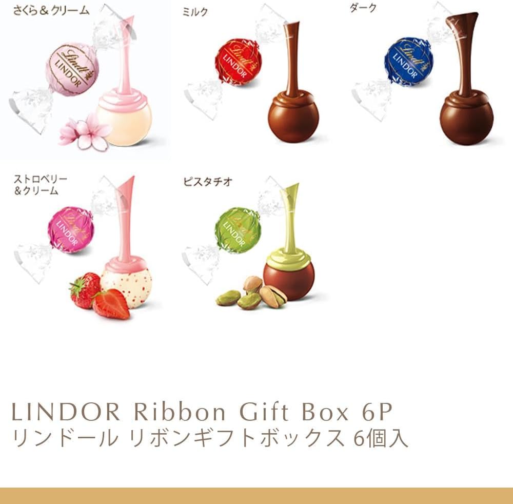 Lindt & Sprüngli Lindor White Day Return Ribbon Gift Box – 8 Piece Cho ...